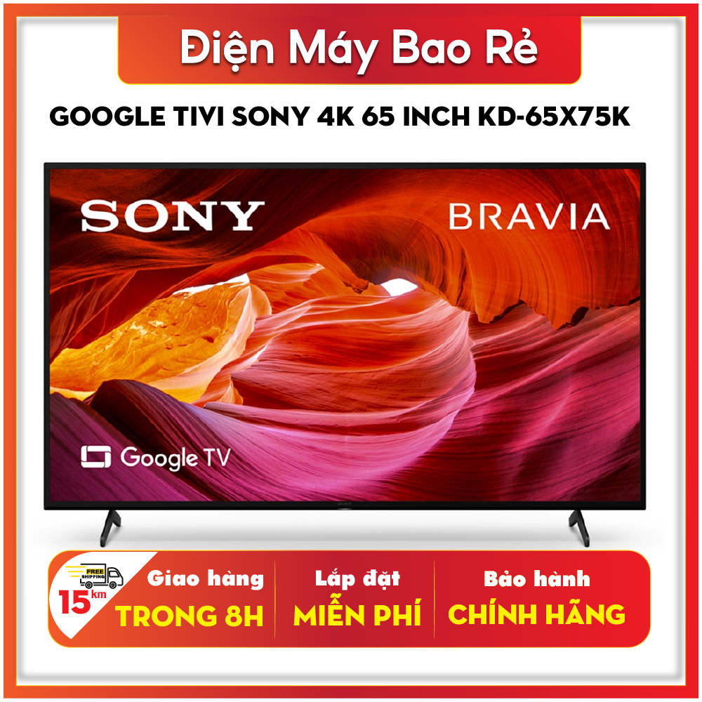 Google Tivi Sony 4K 65 inch KD-65X75K | Shopee Việt Nam
