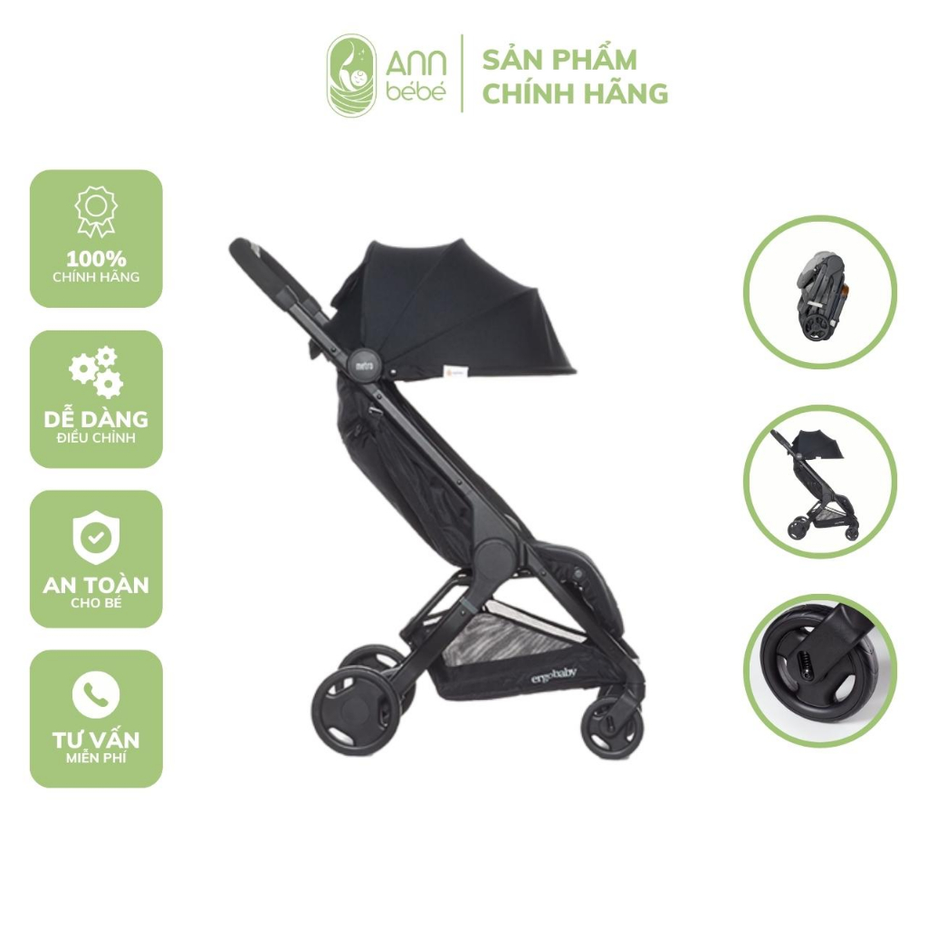 [CHÍNH HÃNG] Xe Đẩy gấp gọn cho bé Ergo baby Metro - Màu Black ...