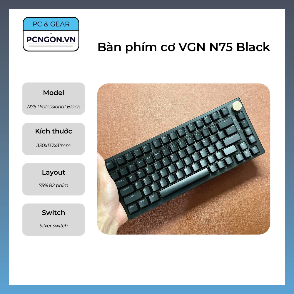 [PCNGON] Bàn phím cơ VGN N75 Black | Shopee Việt Nam