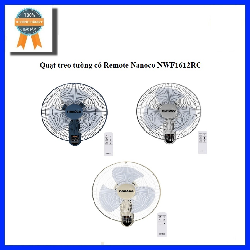 Quạt treo tường có remote Nanoco NWF1612RC | Shopee Việt Nam