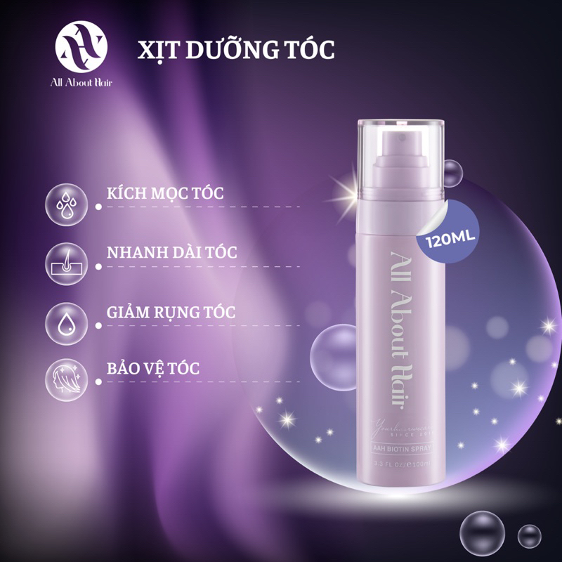 [CHÍNH HÃNG] XỊT DƯỠNG AAH BIOTIN SPRAY (Tặng tuýp kem xã mini) | Shopee Việt Nam