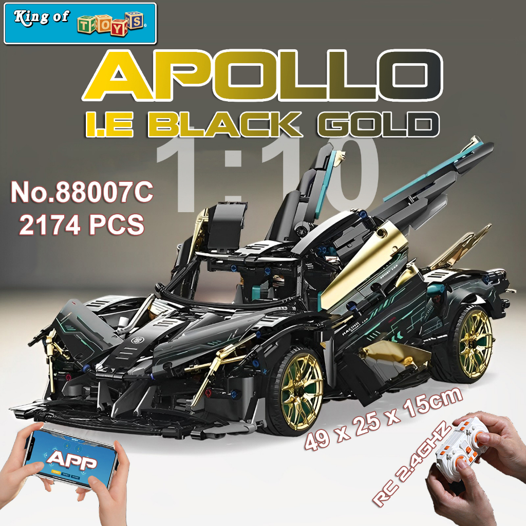 Đồ Chơi Lắp Ráp Xếp Hình Điểu Khiển Từ Xa RC Mô Hình Siêu Xe Apollo I.E ...
