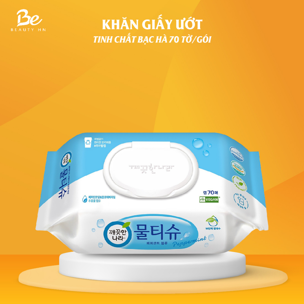 Khăn giấy ướt đa năng Kleannara Hàn Quốc tinh chất bạc hà 10 tờ / 30 tờ ...
