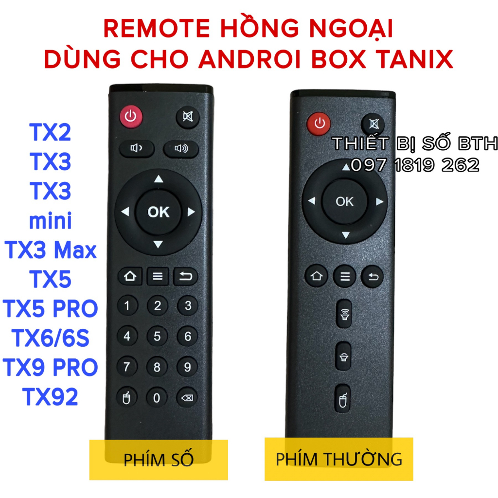 Điều Khiển Hồng Ngoại Cho TV Box Tanix: Tx3 Tx6 Tx8 Tx5 Tx92 Tx3 Tx9 Pro/Max/Mini - Hàng Chính ...