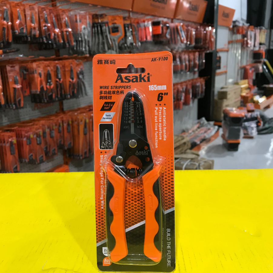 Kìm Bấm cos và Tuốt Dây Điện Đa Năng 8,5"/212mm Asaki AK-9107-9100-9101-9102-9103-9104-9106-0339 ...