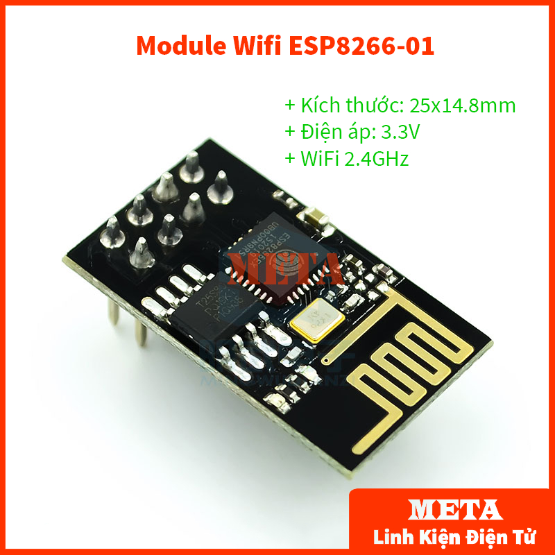 Module Wifi ESP8266-01 3.3V Wi-Fi 2.4 GHz, hỗ trợ WPA/WPA2 | Shopee ...