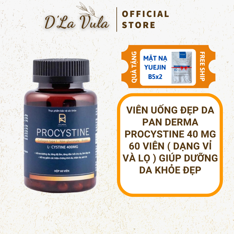 Viên Uống Đẹp Da Pan Derma Procystine 400mg 60 Viên | Shopee Việt Nam