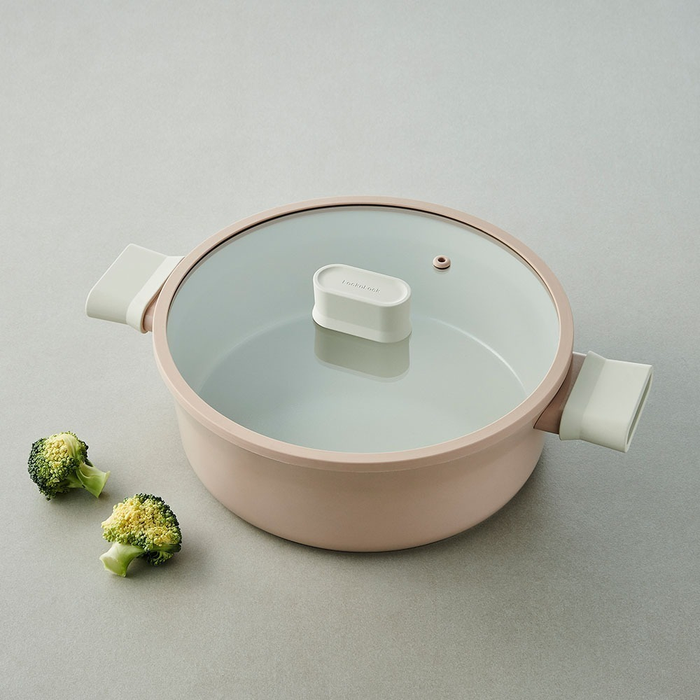 Nồi chảo chống dính Suit LocknLock màu mint pastel , màu hồng dùng được ...