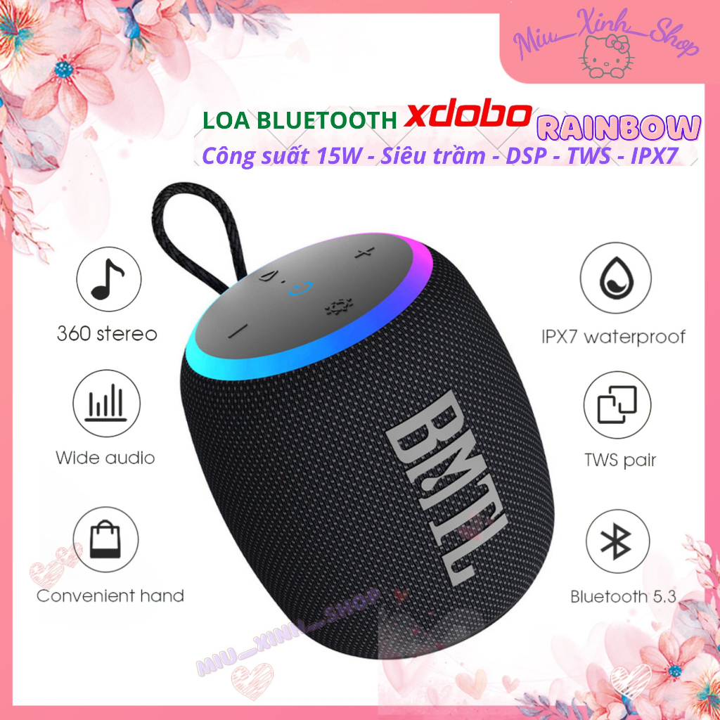 ★Chính hãng★ Loa Bluetooth Xdobo Rainbow 15W Siêu Trầm hay hơn ...