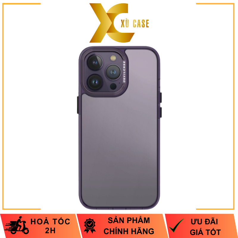 Ốp Devilcase Viền Tím bản Tiêu Chuẩn chính hãng cao cấp dành cho iP | Shopee Việt Nam