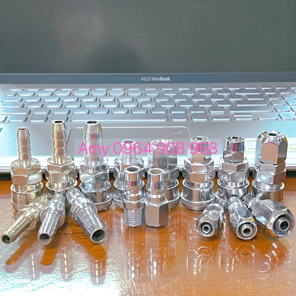 Đầu nối nhanh hơi khí nén Đài Loan đủ các loại, giá rẻ, bền đẹp,ren ...
