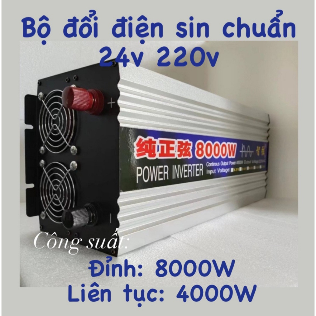 Bộ đổi điện sin chuẩn 8000W 24V sang 220V - ZX 24V 8000W | Shopee Việt Nam