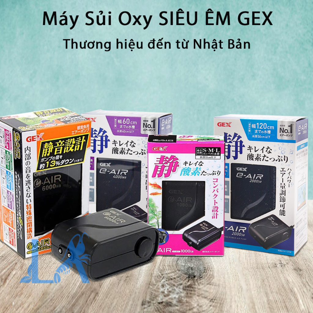 Máy Sủi Oxy GEX siêu êm đến từ Nhật Bản | Gex 1000 Gex 2000 Gex 4000 Gex 6000 | Shopee Việt Nam