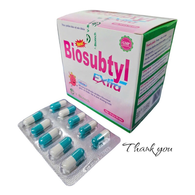 Bổ sung lợi khuẩn và kẽm gluconat Biosubtyl Extra New (V-Biotech) hộp ...