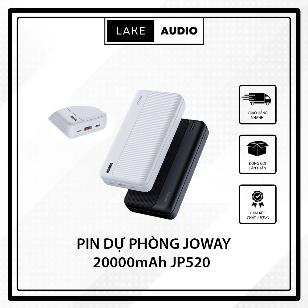 Pin dự phòng Joway 20000mAh JP520 mới chính hãng - Hỗ trợ sạc siêu ...