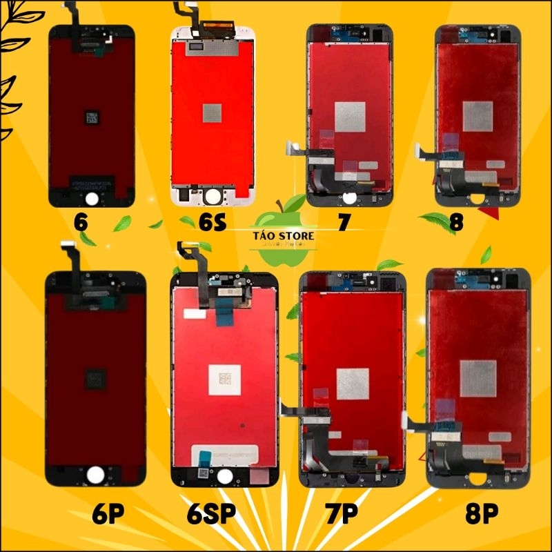 Màn Hình Cảm Ứng LCD Cho 6/6P/6S/6SP/7/7P/8/8P tặng miếng dán cường lực | Shopee Việt Nam