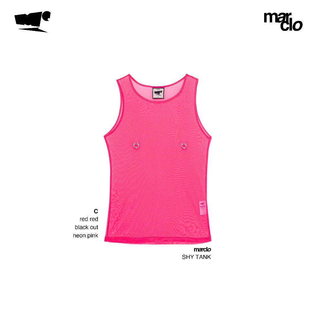 SHY tank - Pink - Áo ba lỗ xuyên thấu có khuyên | Shopee Việt Nam