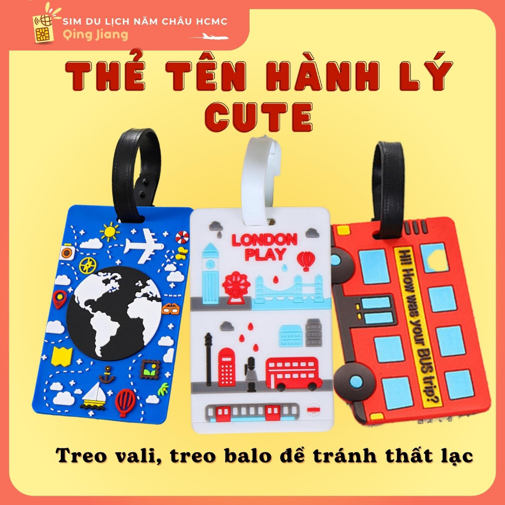 Name tag vali thẻ tên hành lý cute tránh nhầm lẫn hành lý | Shopee Việt Nam