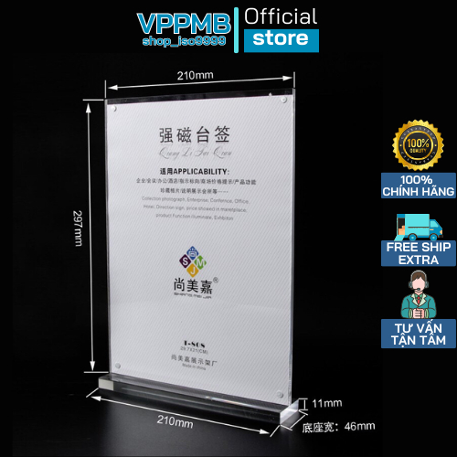Menu mica A4 Nam Châm Cao Cấp , Stande Mica 21x29,7cm | Shopee Việt Nam