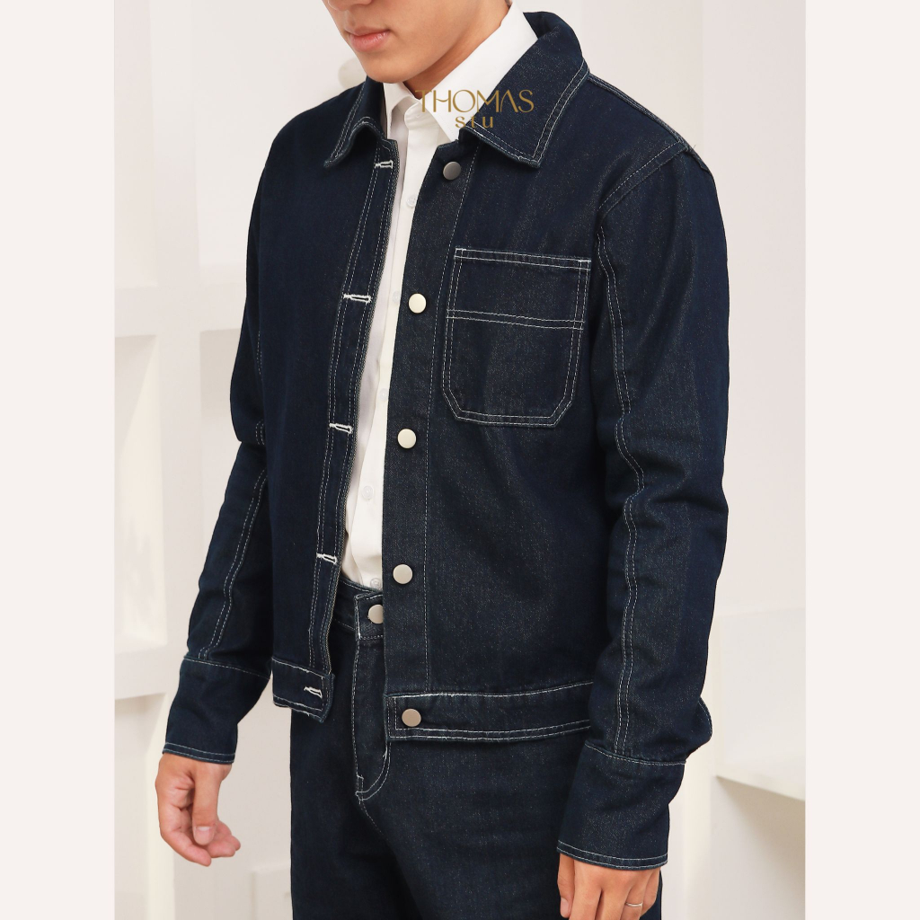 Áo denim Thomas Classic Indigo Denim Jacket Thomas Stu simple live ...