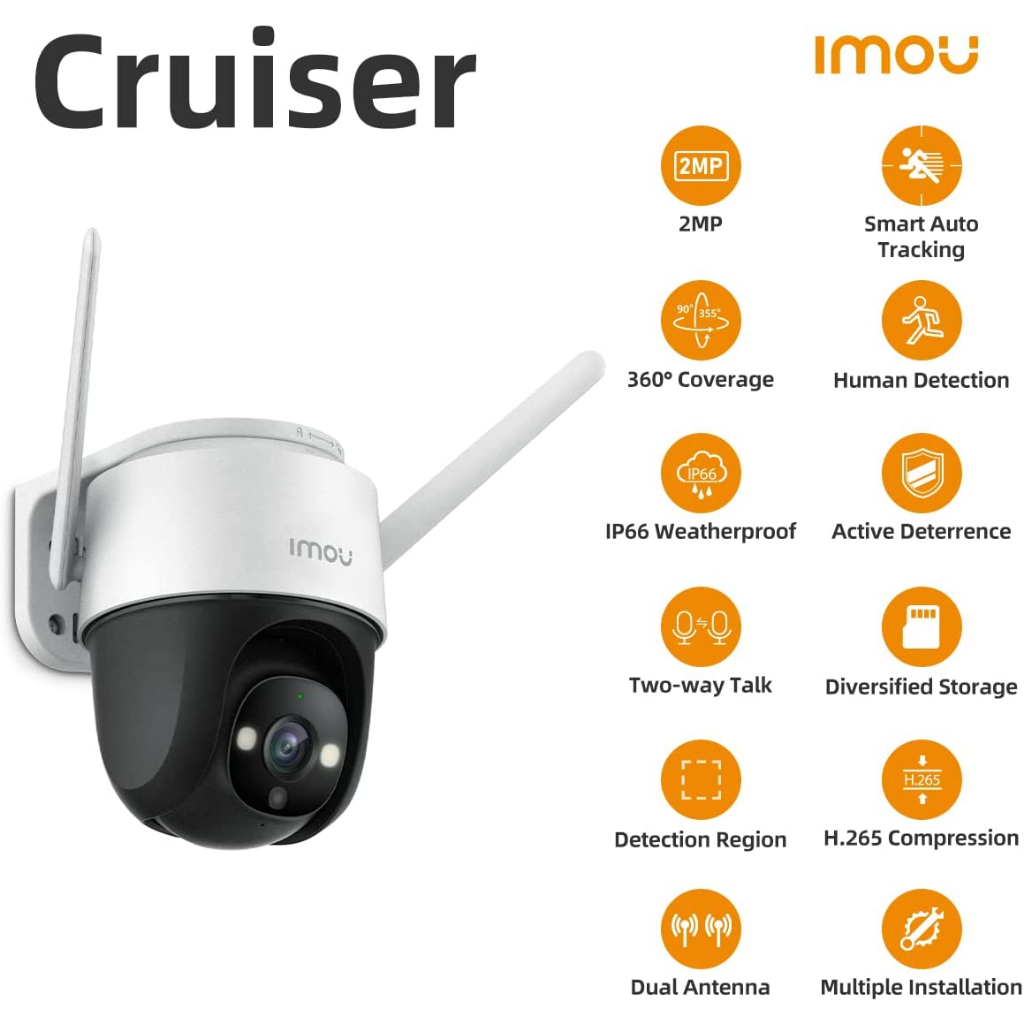 Camera IP Wifi Ngoài Trời PTZ 2MP IPC-S22FP-IMOU Cruiser - Hàng Chính ...