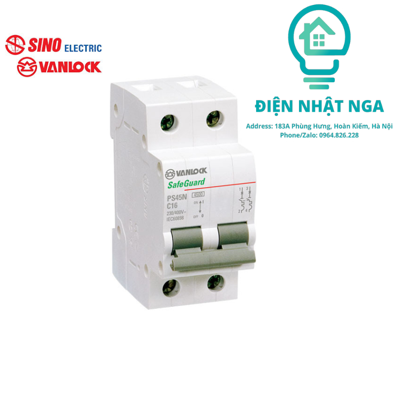 [CHÍNH HÃNG] Aptomat SINO VANLOCK 2 pha 20A, 32A, 40A, 50A, 63A | Shopee Việt Nam