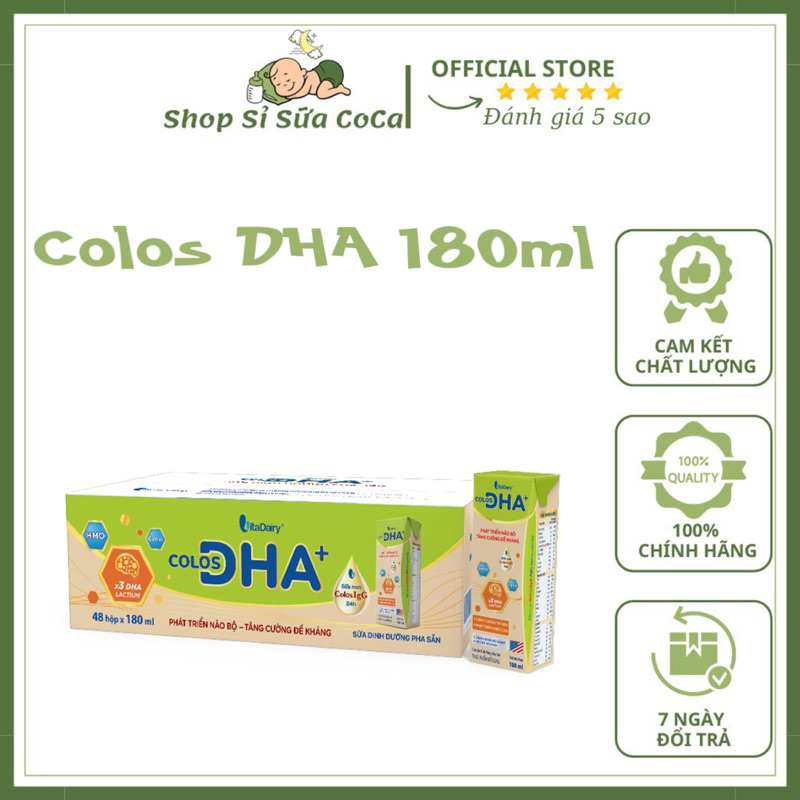 [Thẻ vòng quay]Sữa bột pha sẵn Colos DHA 110ml/180ml- thùng 48 hộp ...