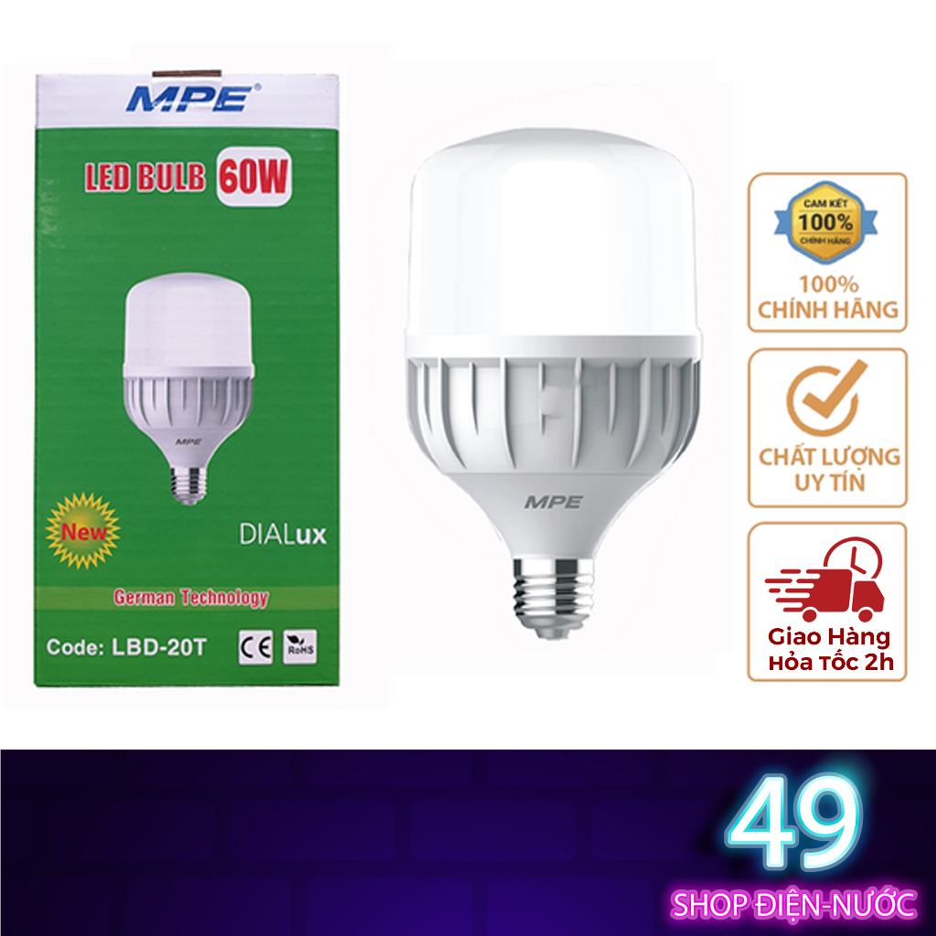 BÓNG LED BUBL TRỤ MPE 20W / 30W / 40W/ 50W/ 60W | Shopee Việt Nam