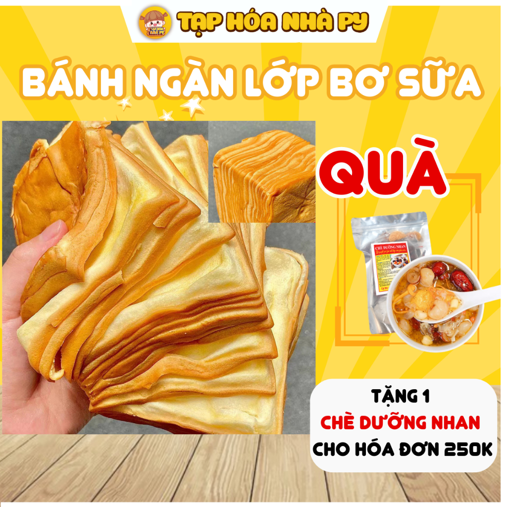 Bánh Ngàn Lớp Sandwich Bơ Sữa Thơm Béo Mềm Mịn - Bánh Mì Bơ Sữa Nghìn ...