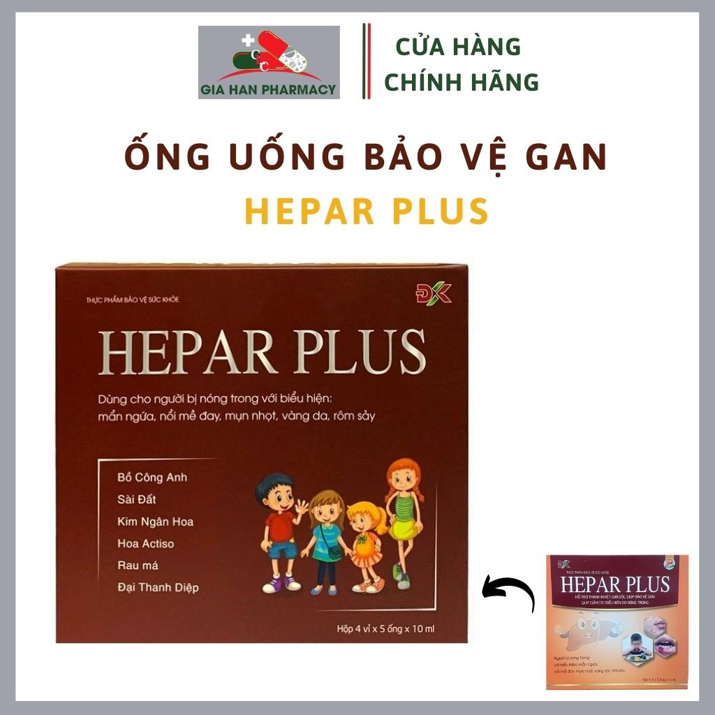 Ống uống Hepar Plus giúp thanh nhiệt, giải độc, bảo vệ gan, giảm nóng ...