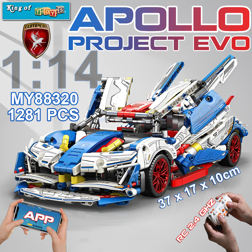 Đồ Chơi Lắp Ráp Xếp Hình Điều Khiển Từ Xa RC TECHNIC Mô Hình Siêu Xe APOLLO EVO Project 88320 Tỉ ...