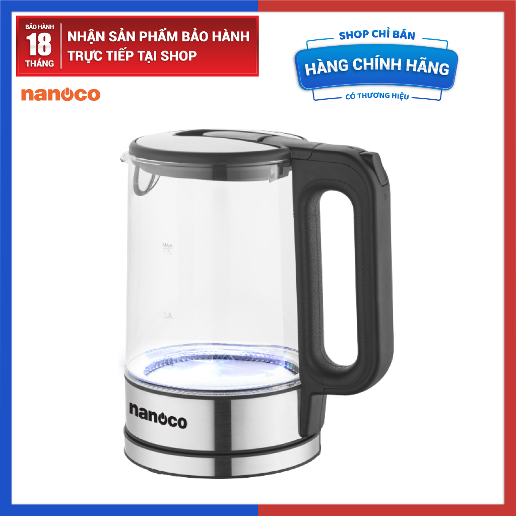 [CHÍNH HÃNG] Bình đun siêu tốc Nanoco NKT1790 | Shopee Việt Nam
