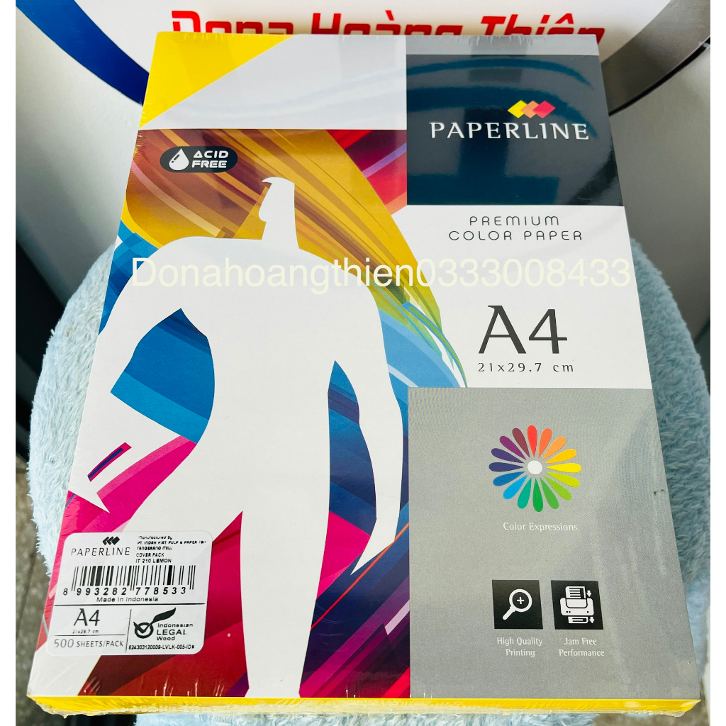 Giấy fo màu Paper Line A4_80 màu vàng chanh (Ream) | Shopee Việt Nam