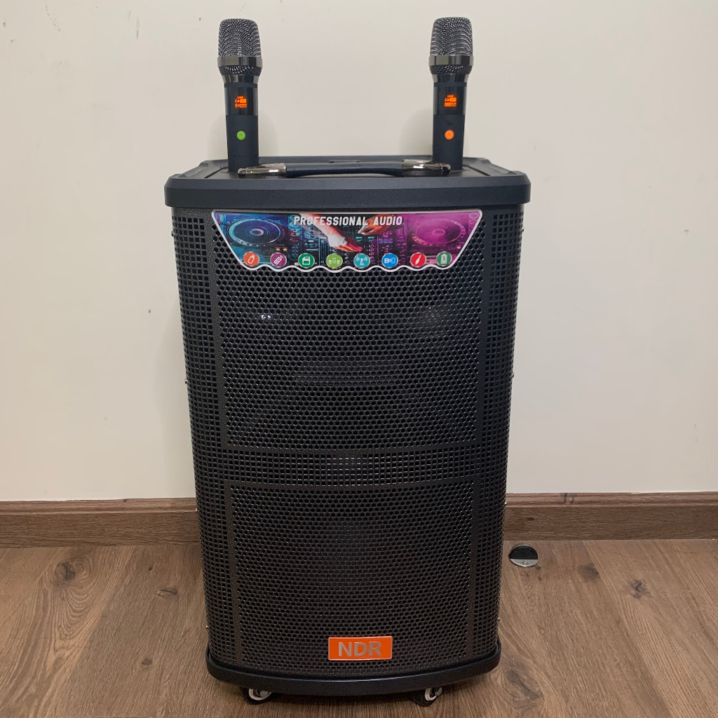Loa Karaoke Vali Kéo Bluetooth Di Động, Chính Hãng NDR, Công Suất 1000W, Kèm 2 Micro Không Dây ...