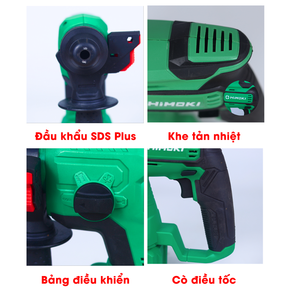 Thân máy khoan bê tông Himoki HM-RH2603 Chức năng - Khoan bê tông sử ...