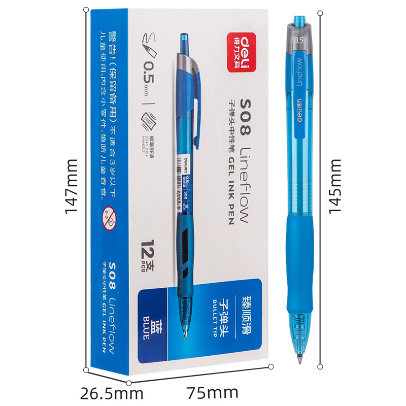 Bút Gel Bút Nước Deli S08 Ngòi 0.5Mm Viết Tiếng Trung Cực Chất Viết Học Sinh Trơn Mịn | Shopee ...