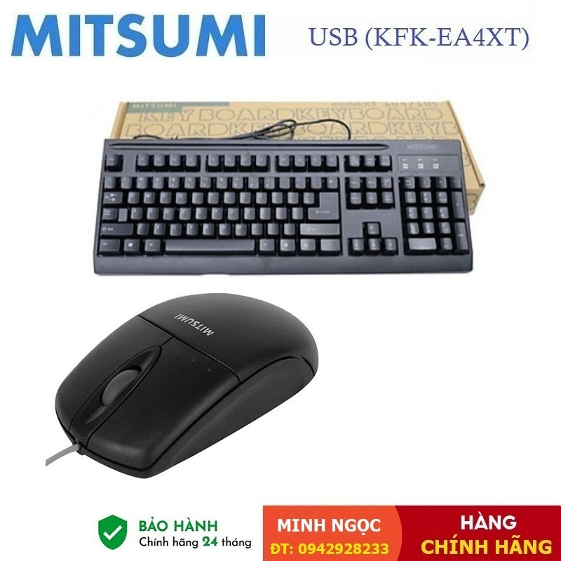 Bộ bàn phím chuột Mitsumi cổng USB chính hãng bảo hành 36 tháng ...