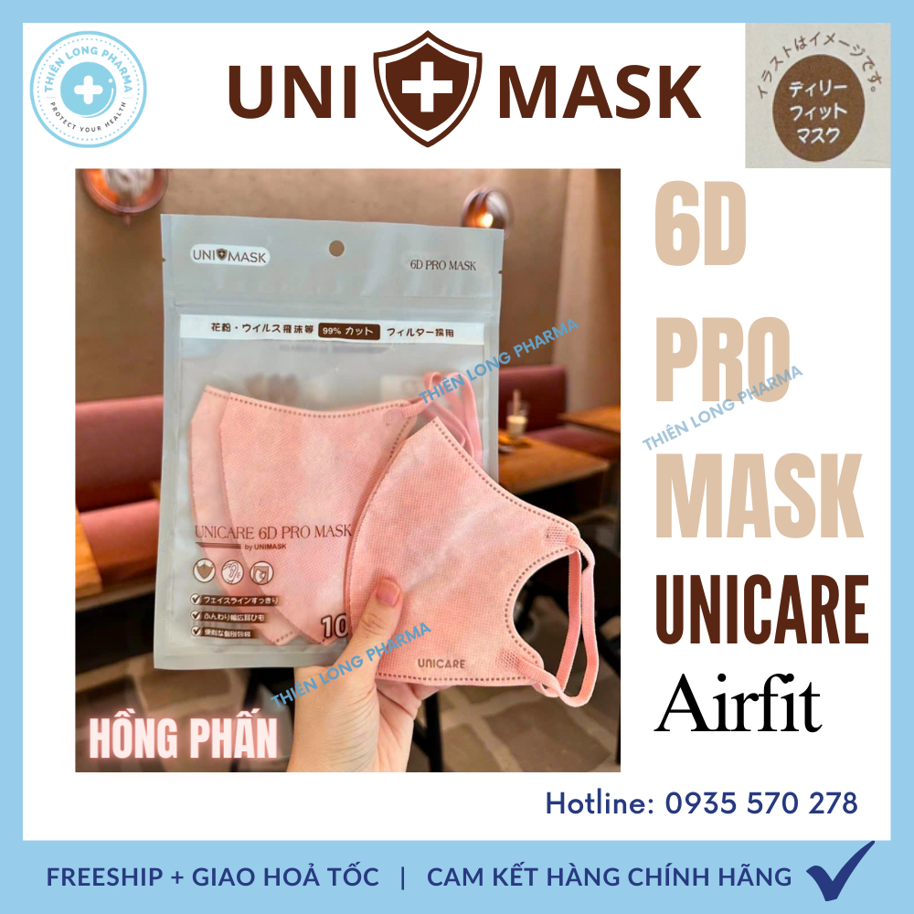 [Thùng 50 Cái] Khẩu trang 6D PRO MASK Airfit, khẩu trang 5D UNICARE ...