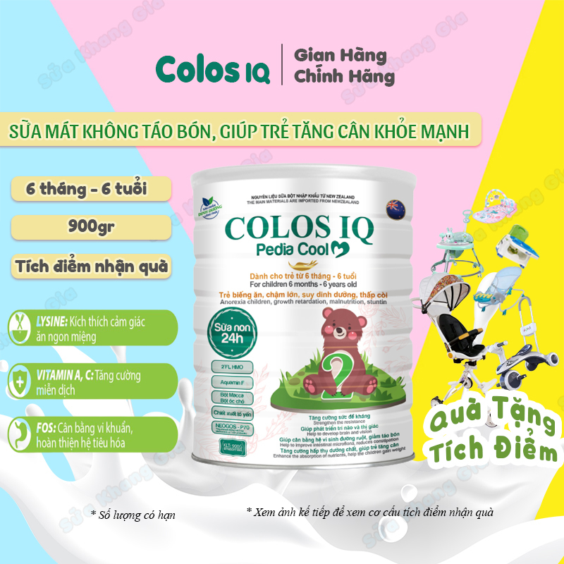Sữa bột COLOS IQ PEDIA COOL giúp trẻ ăn ngon tiêu hóa tốt tăng cân khỏe ...