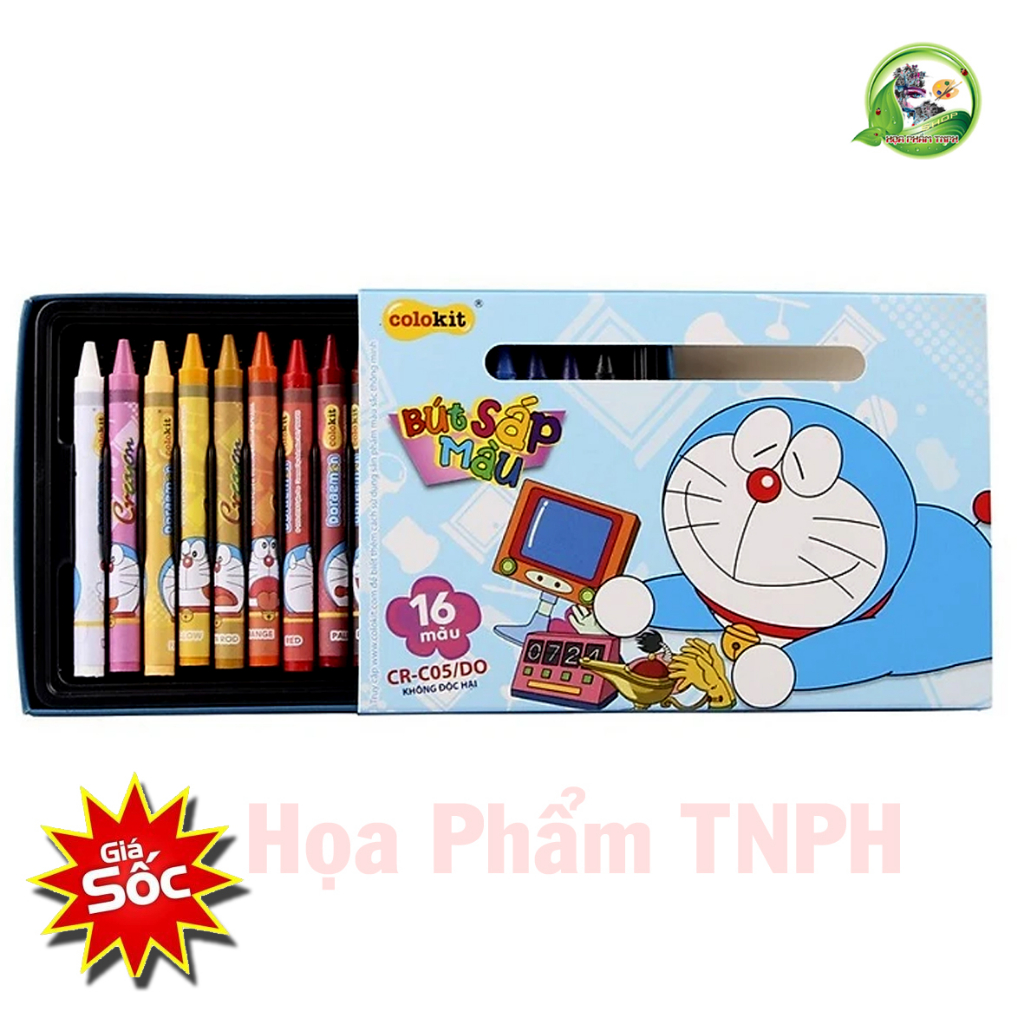 Bút Sáp 16 Màu Thiên Long Doraemon Colokit CR-CO5/DO Crayon Mẫu Mã Đẹp ...