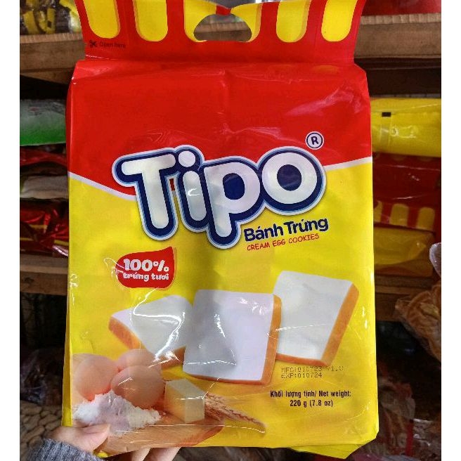 Bánh Trứng TIPO thơm ngon giòn béo- 220g | Shopee Việt Nam