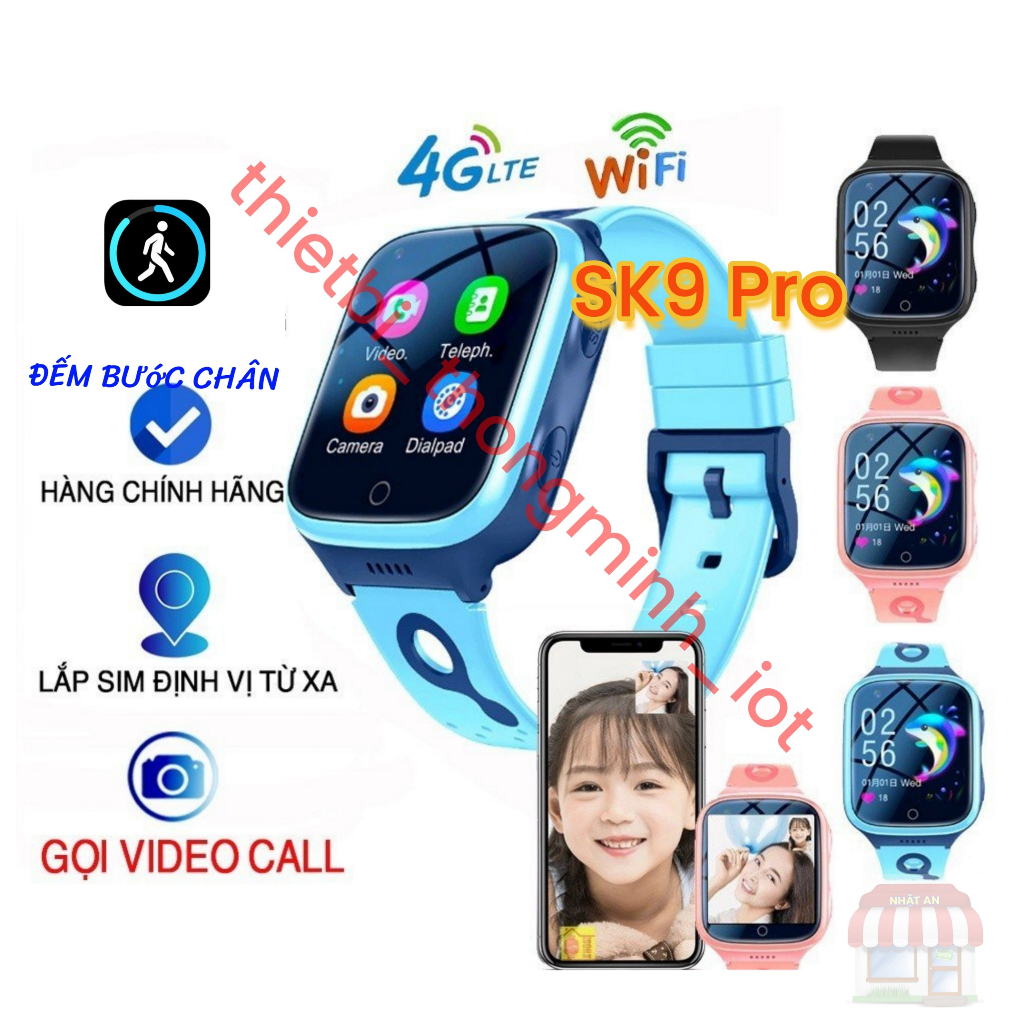 Đồng Hồ Thông Minh 4G Video Call NA_SK9 Chống Nước Lắp Sim Định Vị Gọi Video, Wifi Dành Cho Trẻ ...