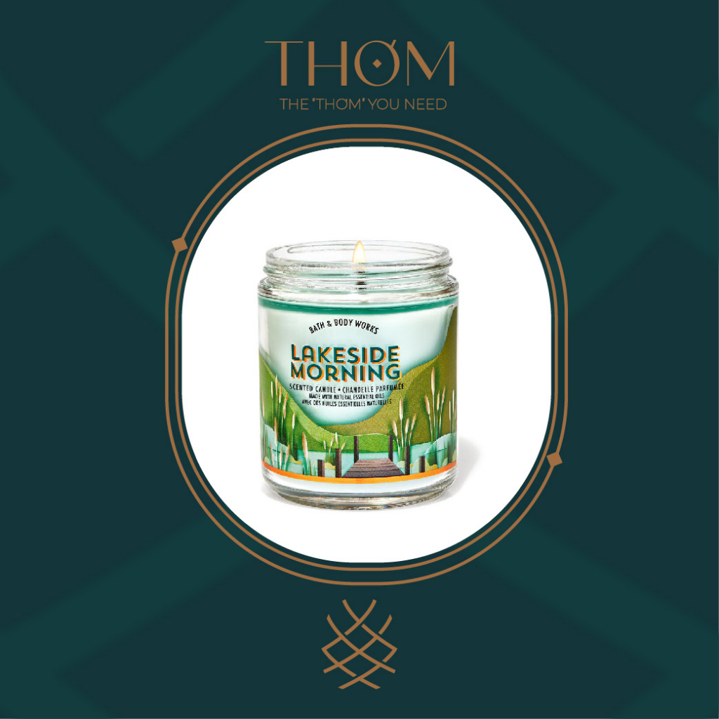 LAKESIDE MORNING | Nến thơm 3 bấc 411gr 1 bấc 198g Bath and Body Works ...
