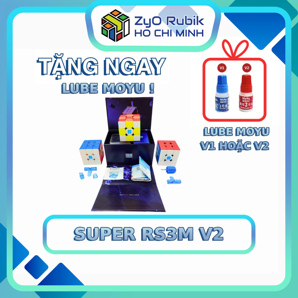 Rubik 3x3 Super RS3M V2 2023 Có Nam Châm Magnetic/Maglev/Ballcore - Đồ ...