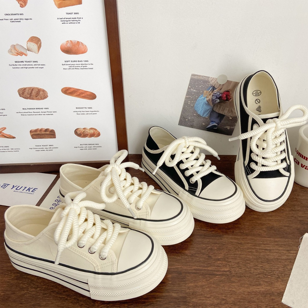 Giày nữ thể thao dây thừng chất vải êm ái KANNE phối màu basic | Shopee ...