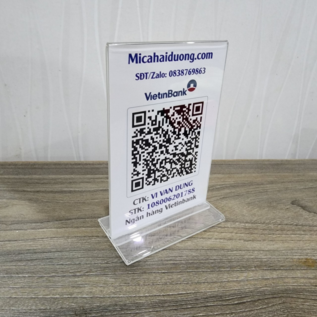 Menu mica để bàn A4,A5,A6. Menu mã QR code mica | Shopee Việt Nam