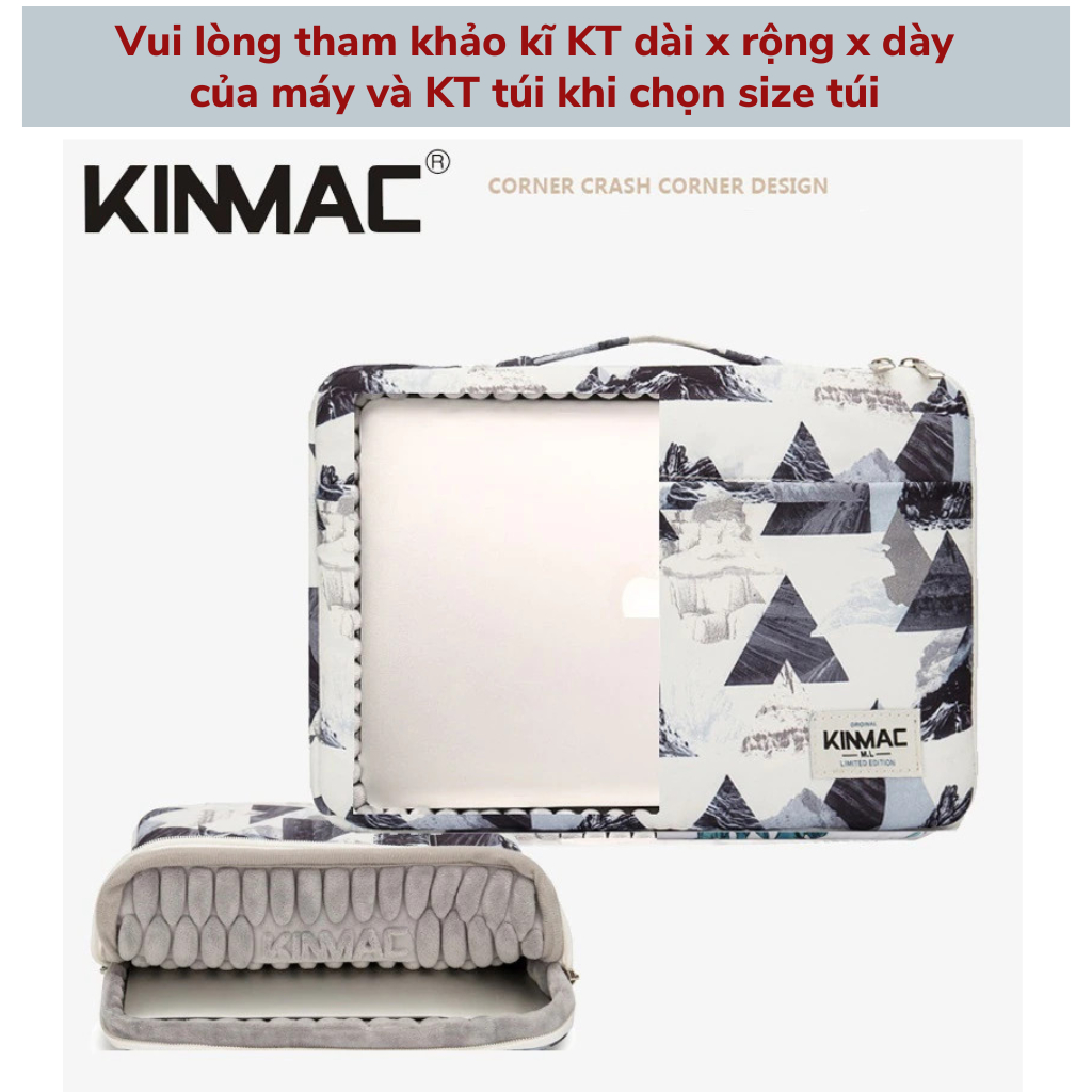 Túi chống sốc Laptop macbook KINMAC 6 chiều size 13inch 14inch 15.6inch ...