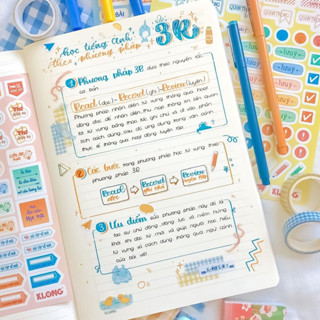 Combo 3 Sổ May Dán Gáy Size B5 Caro/Kẻ Ngang/Dot Grid 80 Trang & 120 trang KLONG Vở Ghi Chép Học ...