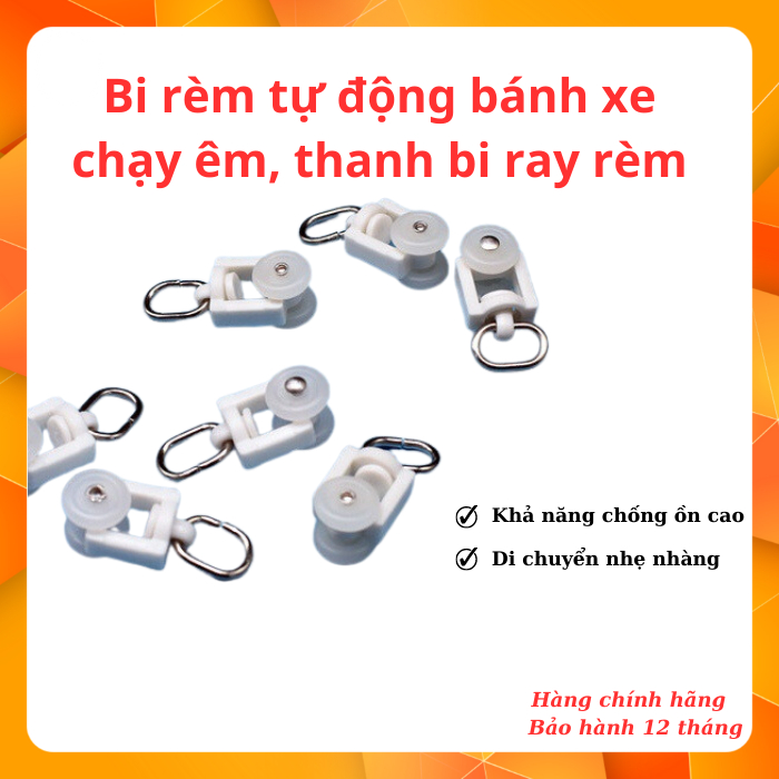 Bi rèm tự động bánh xe chạy êm, thanh bi ray rèm | Shopee Việt Nam