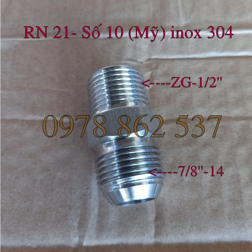 Rắc co thuỷ lực inox 304 ZG1/2''- số 10 Mỹ | Shopee Việt Nam